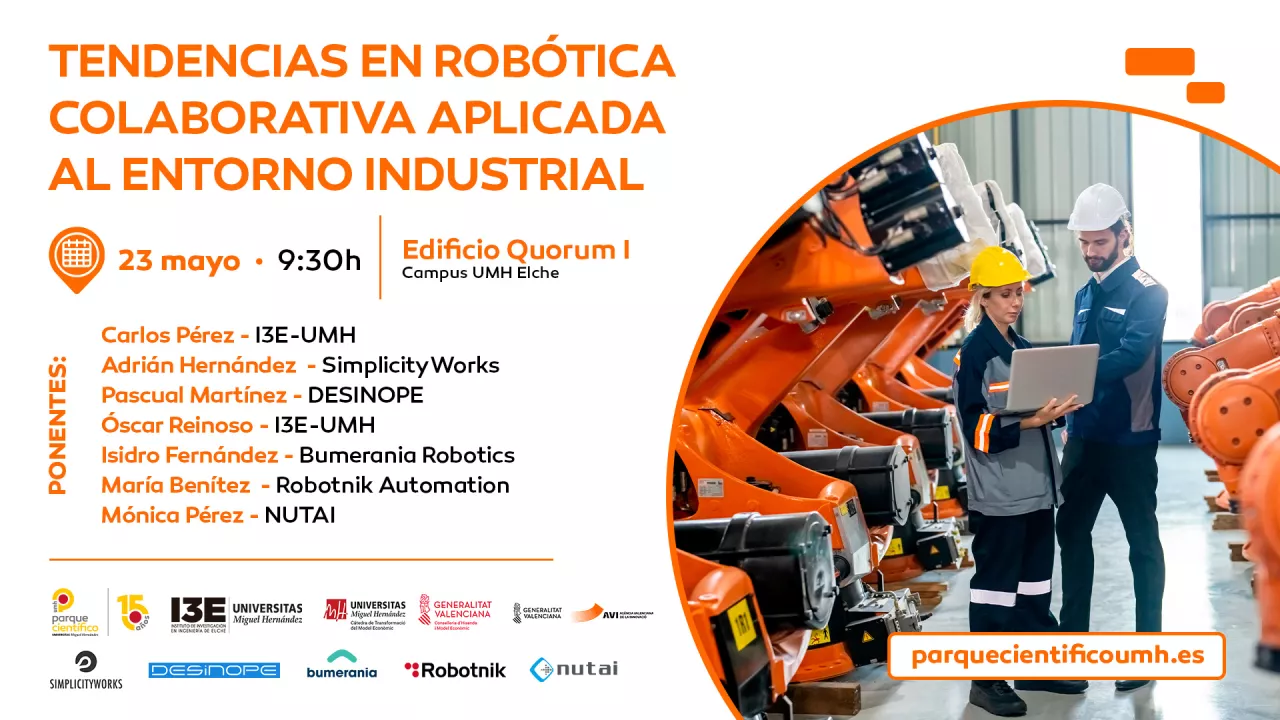 Tendencias en robótica colaborativa aplicada al entorno industrial – Parque Científico de la UMH